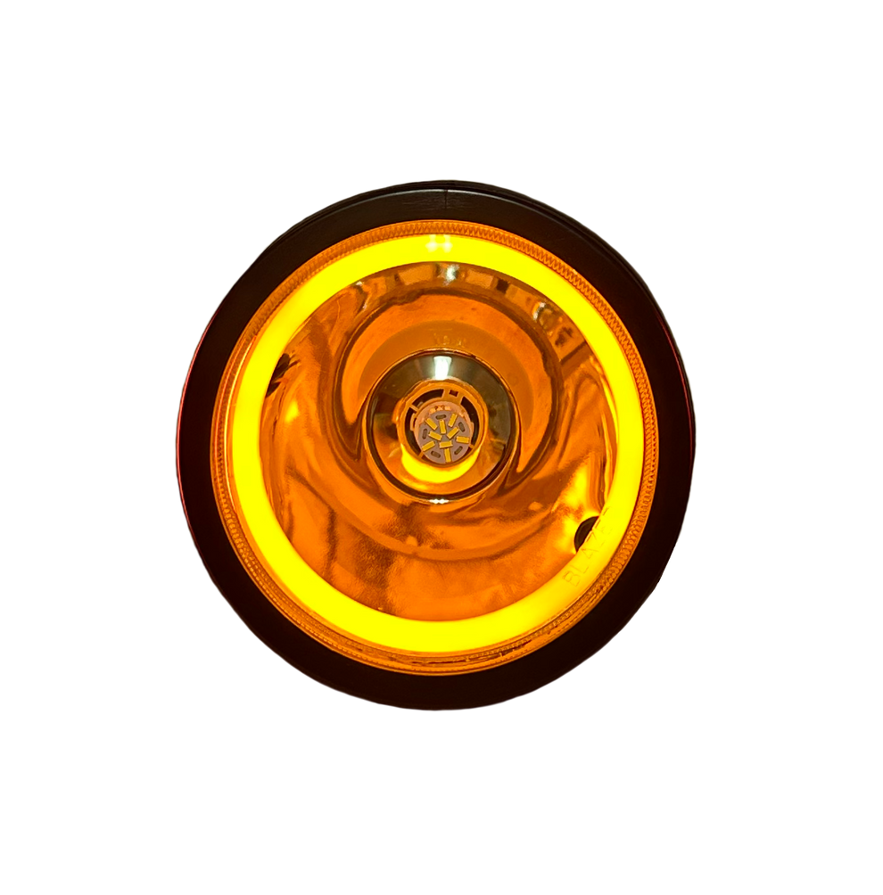 Deluxe LED Cruiser Headlight - Amber Halo – Kapitol Kustoms