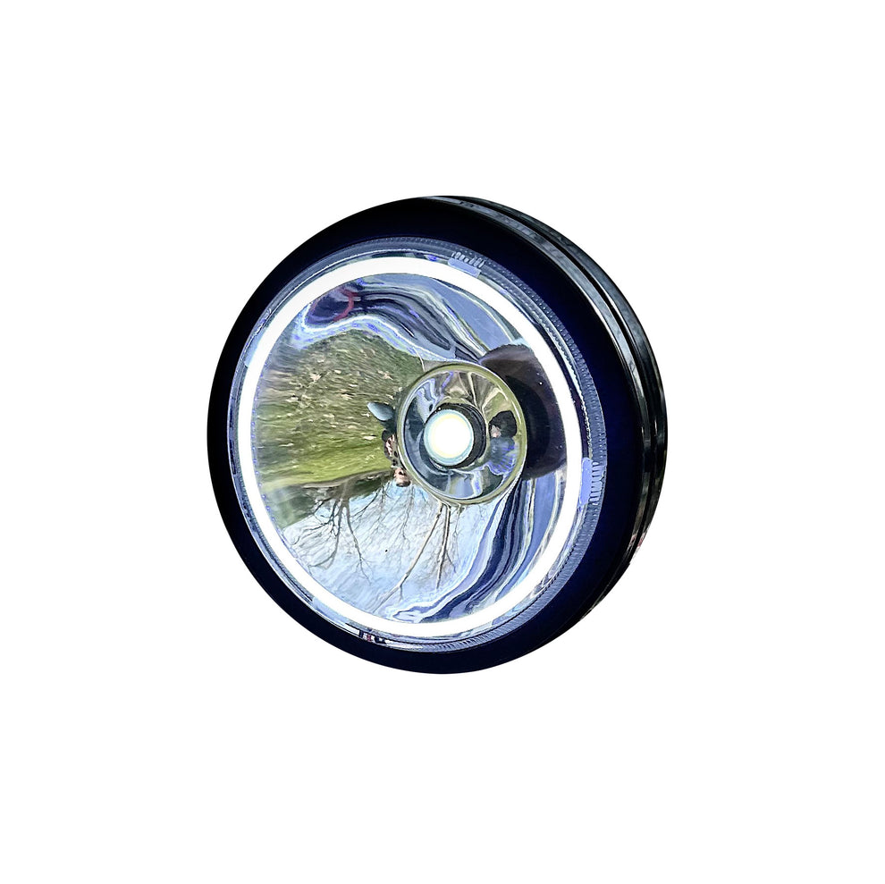 Deluxe LED Cruiser Headlight - White Halo – Kapitol Kustoms